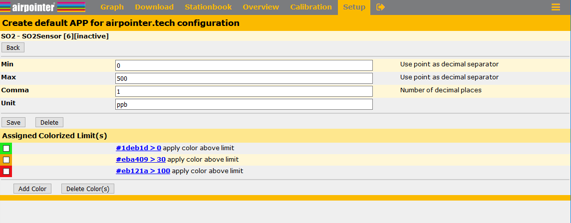 Setup for the airpointer APP – tech support